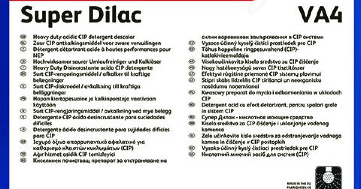 Detergente acido Super Dilac VA4 Lt.900 - Gema Group - The safety products